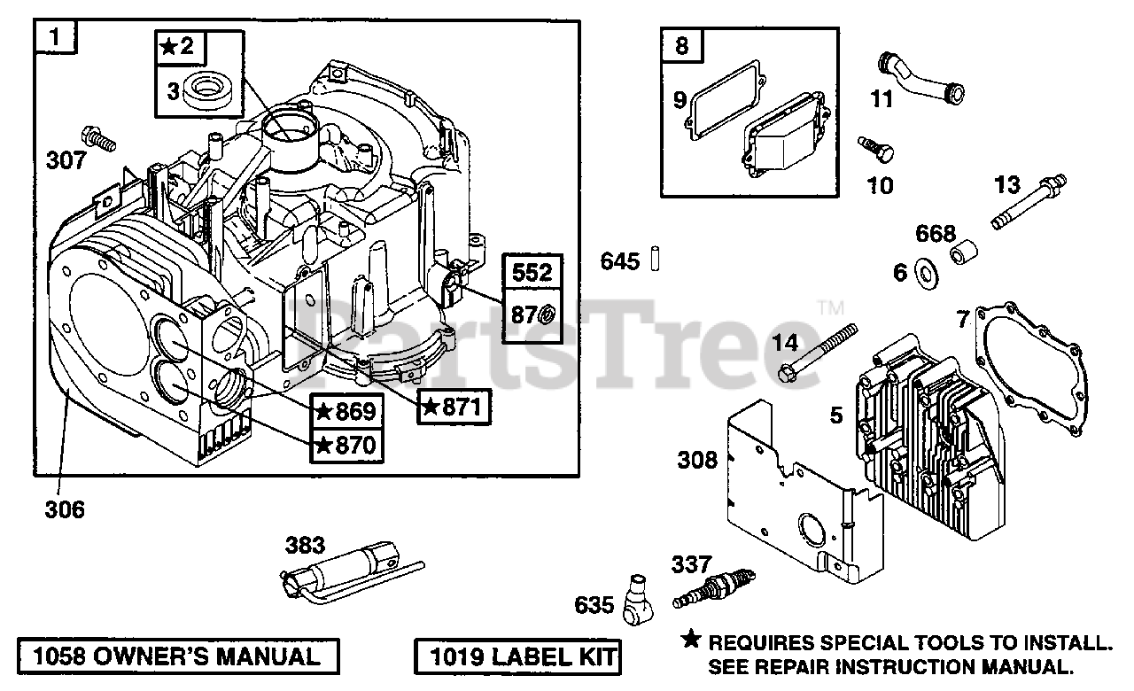 Briggs & Stratton 252707-0621-03 - Briggs & Stratton Vertical Engine ...
