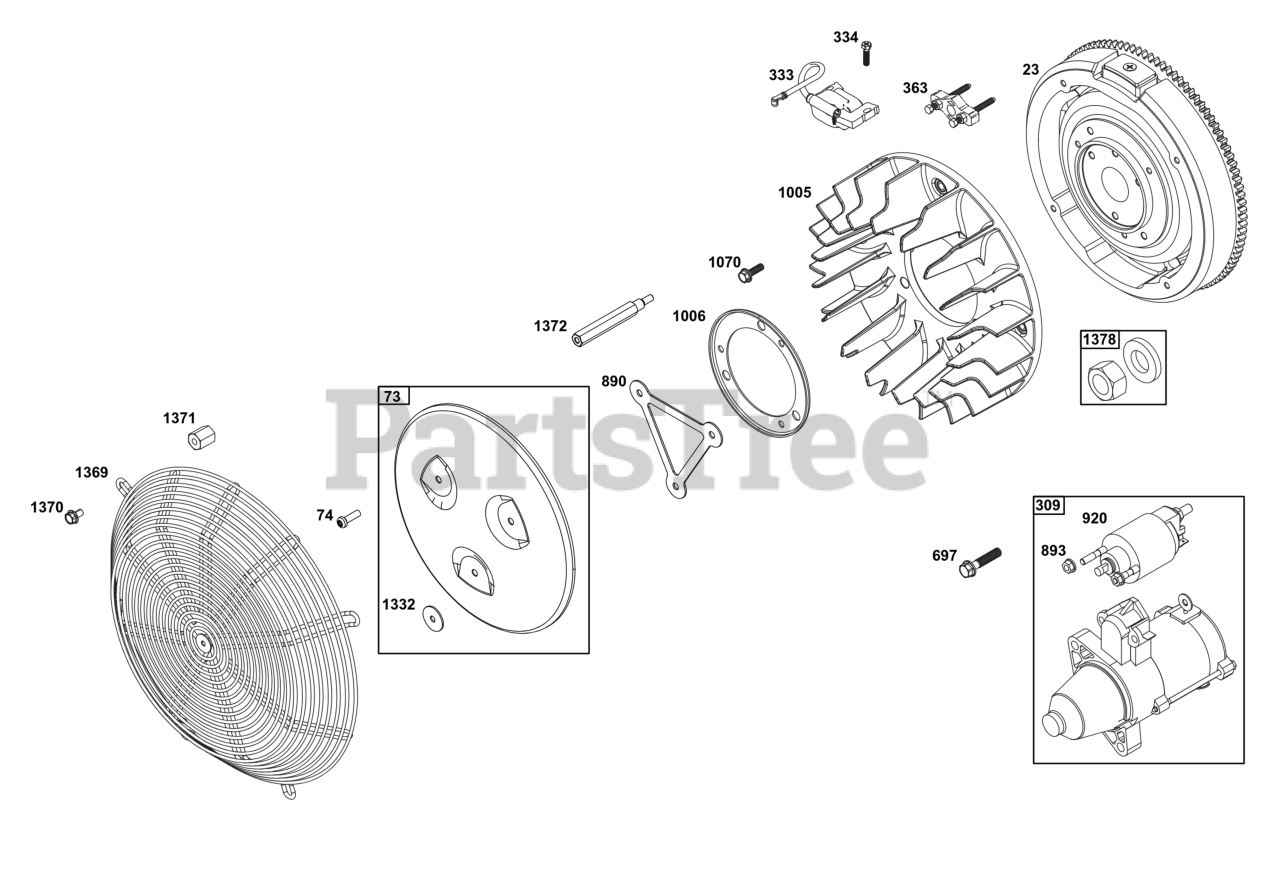 Briggs & Stratton 613477-4208-J1 - Briggs & Stratton Horizontal Engine ...