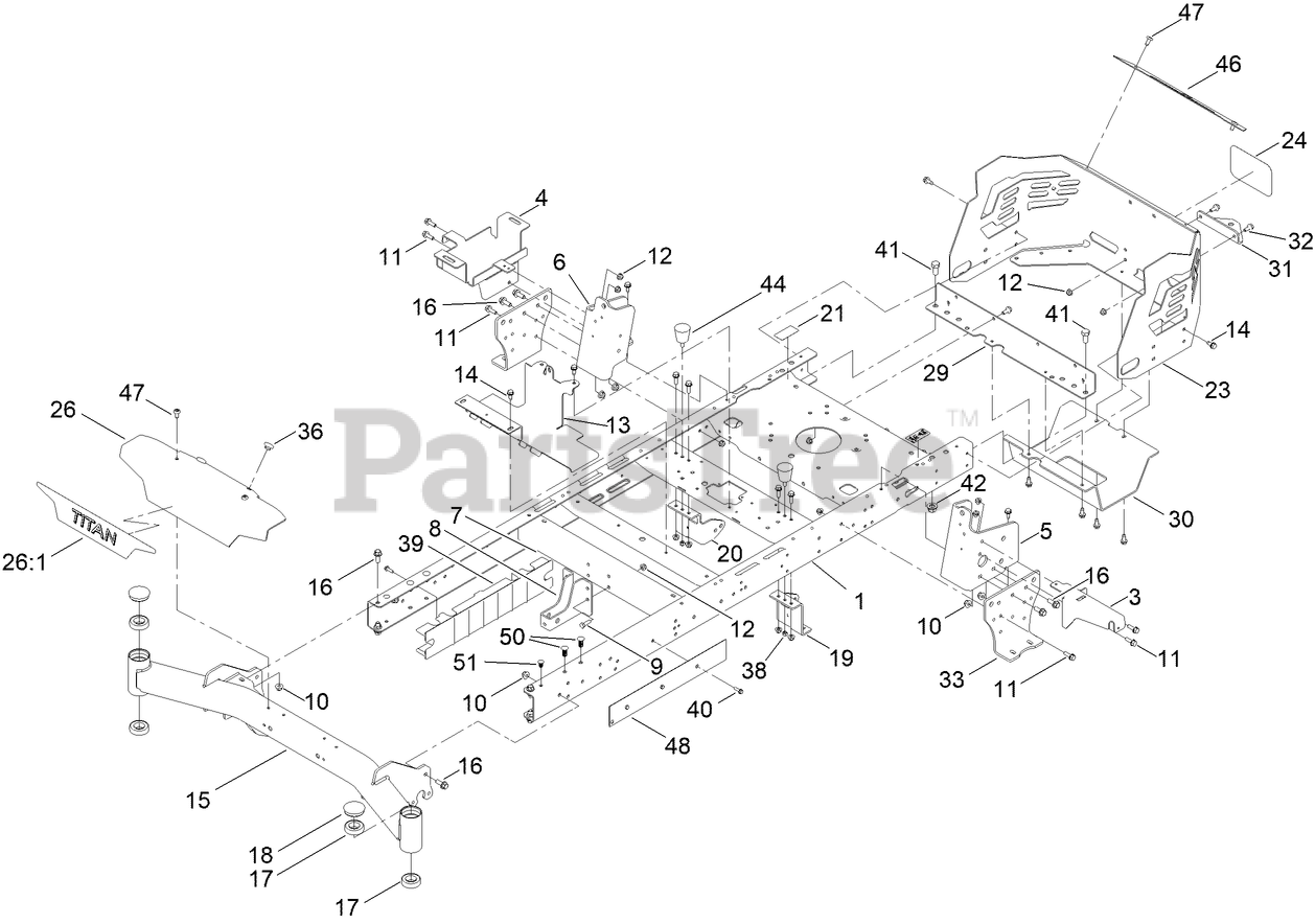 Toro 75313 - Toro 60" Titan MyRide Zero-Turn Mower (SN: 410000000 ...