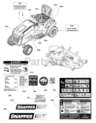 Snapper NXT 2752 (2690848) - Snapper LT125 Series 52" Lawn Tractor ...