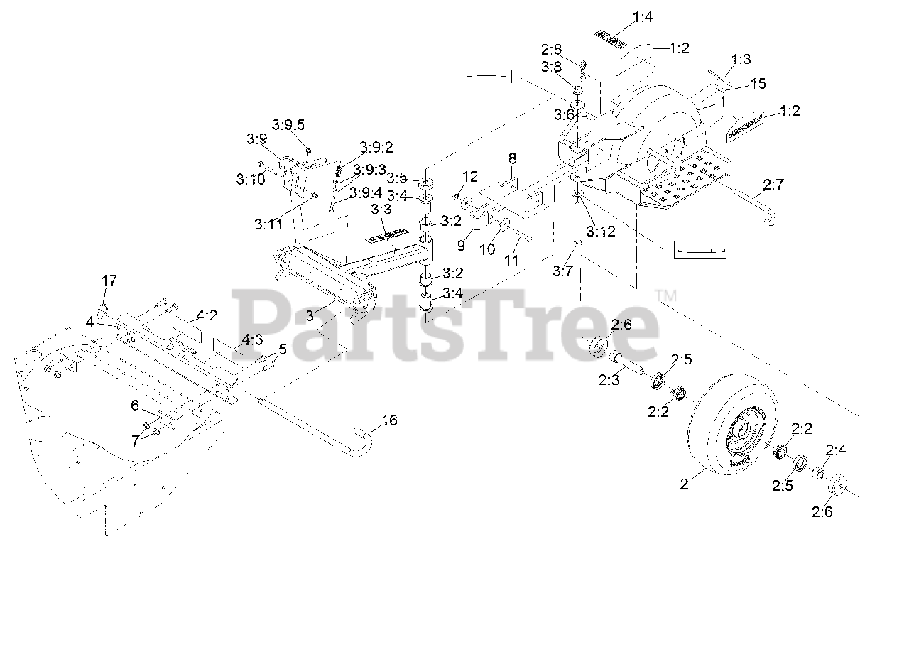 Exmark 116-7223 - Exmark Sulky for Vantage Stand-On Mower (SN ...