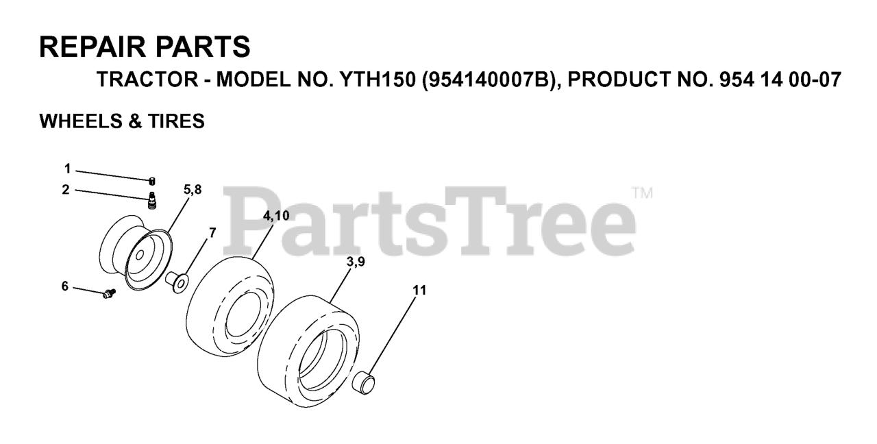 Husqvarna YTH 150 (954140007-B) - Husqvarna Yard Tractor (1997-01 ...