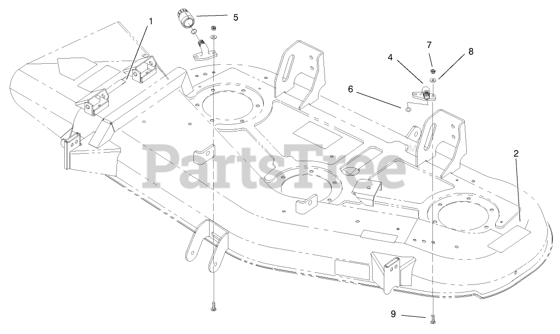 Toro 78281 - Toro 52" Side-Discharge Mower Deck for 260 Series Tractors ...