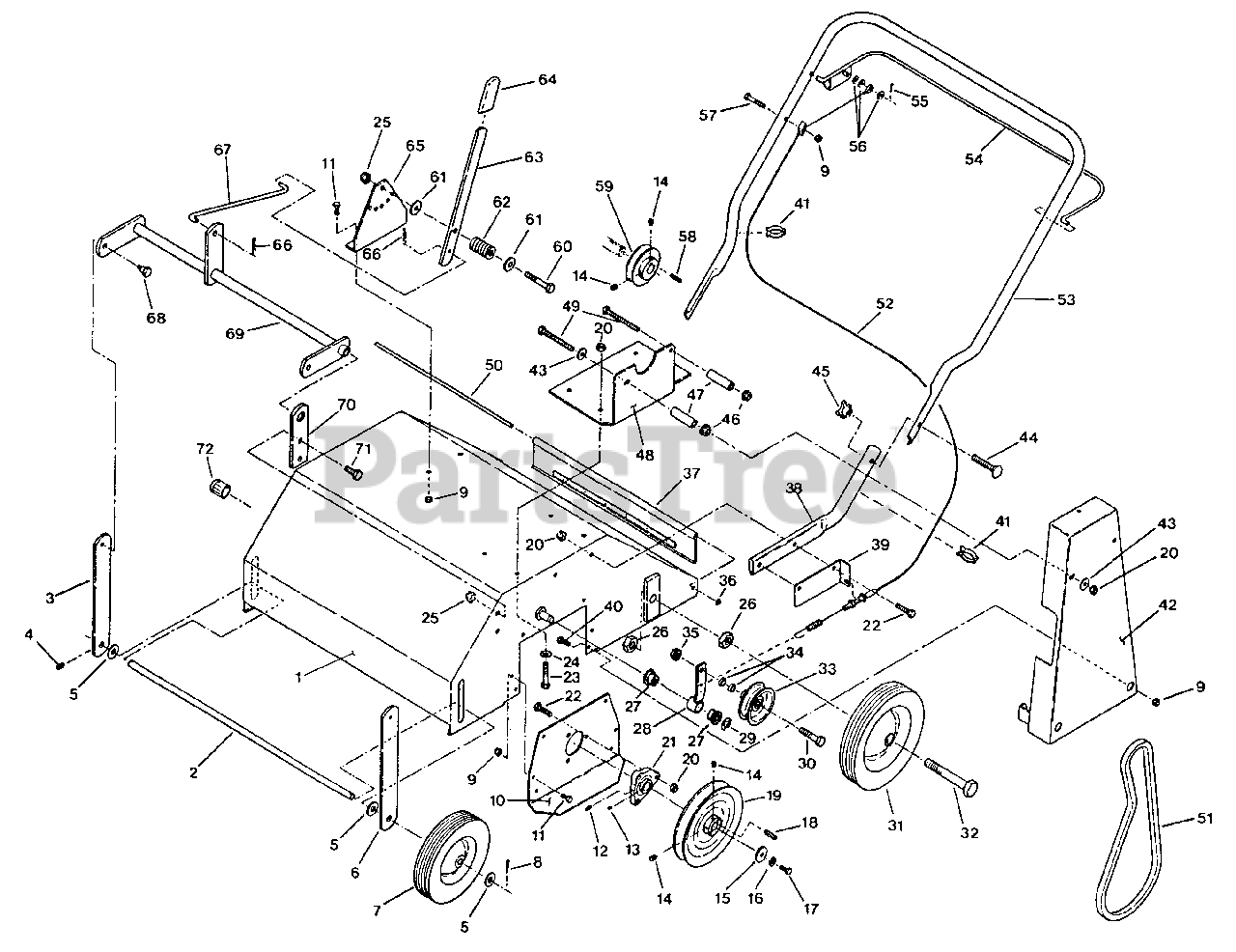 Exmark TR-5000 - Exmark Walk-Behind Turf Rake (SN: 090000 - 101999 ...