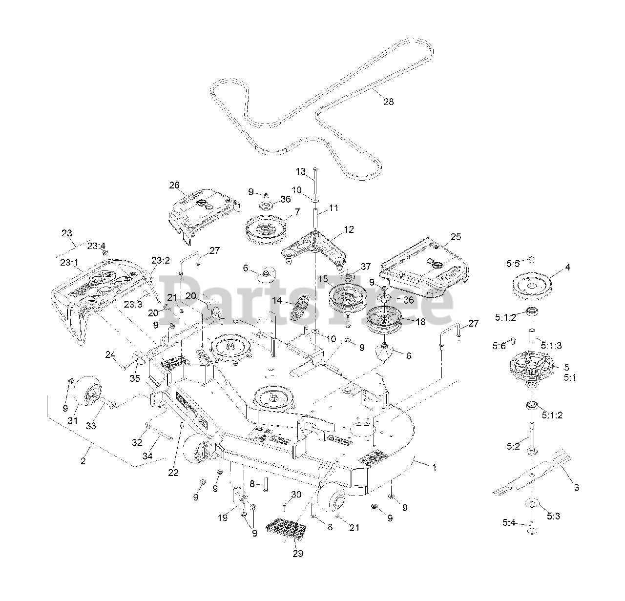 Exmark RAE708GEM48300 - Exmark 48" Radius E-Series Zero-Turn Mower ...