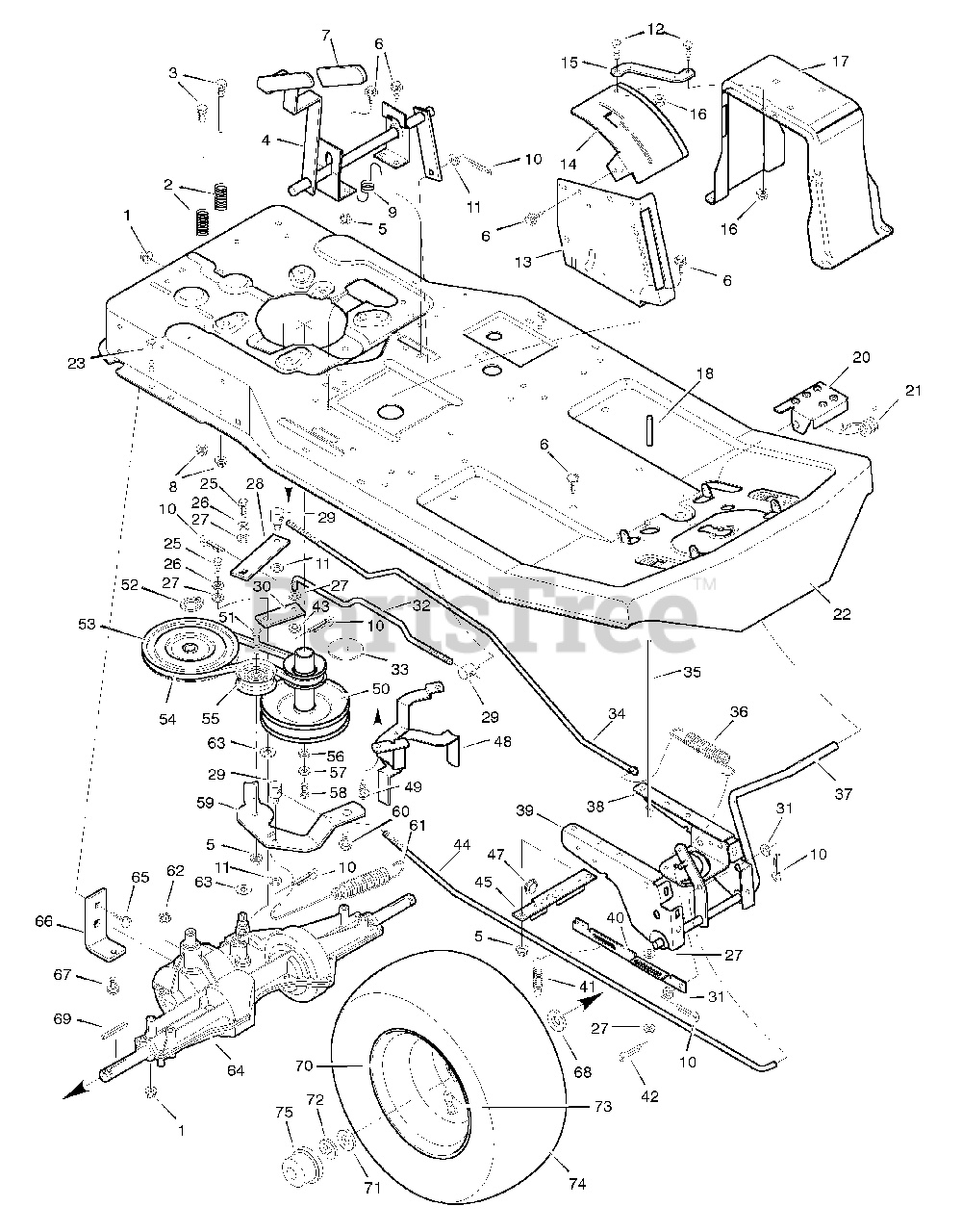 Murray 30577x8A - Murray 30" Rear-Engine Riding Mower (1998) Motion ...