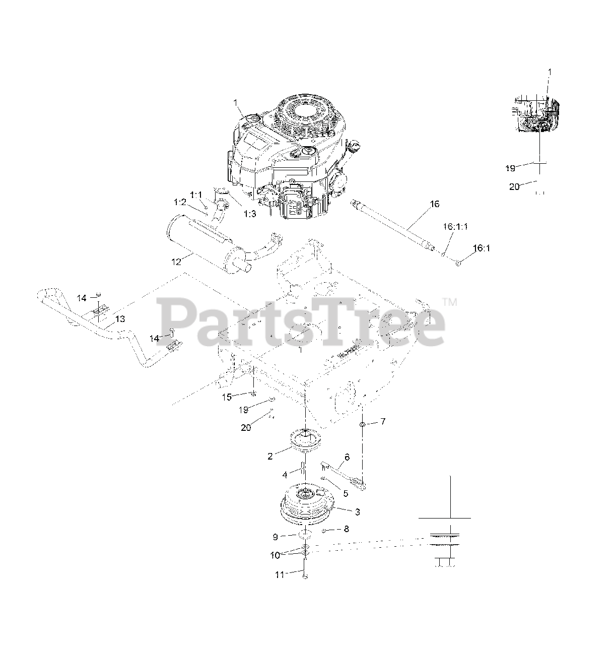 Exmark TTS481GKA48300 - Exmark 48" Turf Tracer S-Series Walk-Behind ...