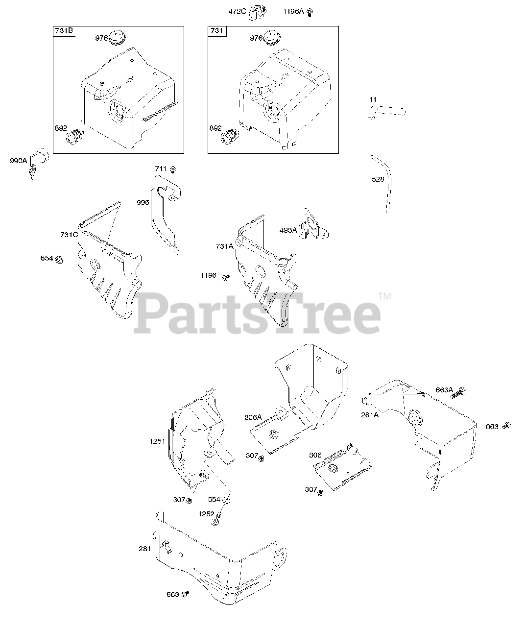 Briggs & Stratton 25M137-0110-F1 - Briggs & Stratton Horizontal Engine ...