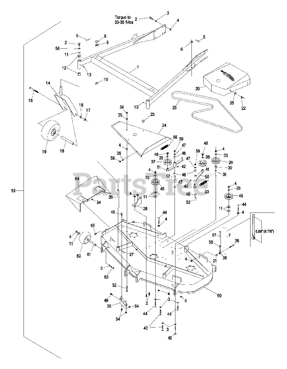 Exmark TR23KC - Exmark Turf Ranger Front Mount Mower, 23hp Kohler (SN ...