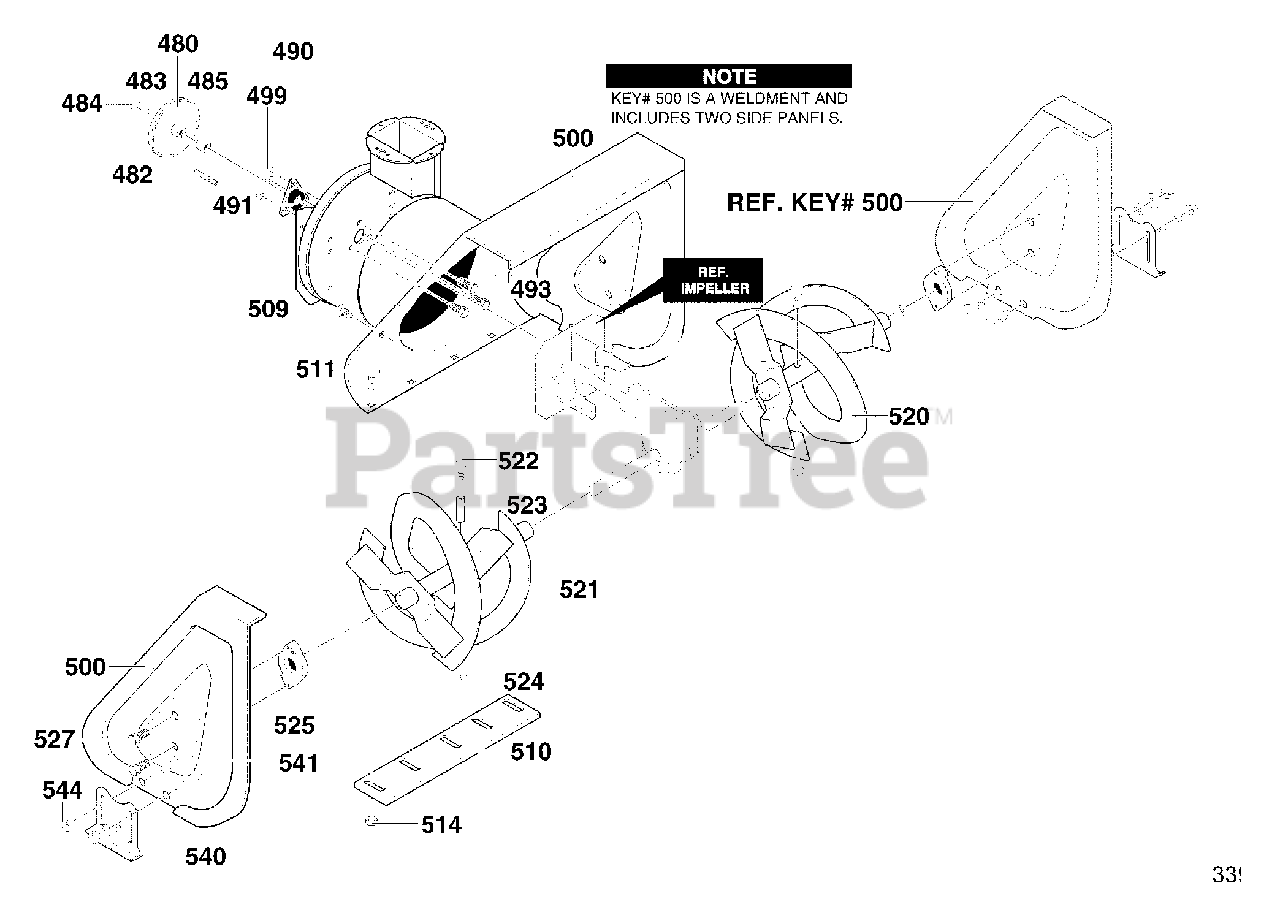 Briggs & Stratton 627804x79B - Briggs & Stratton 27" Snow Thrower (2000 ...