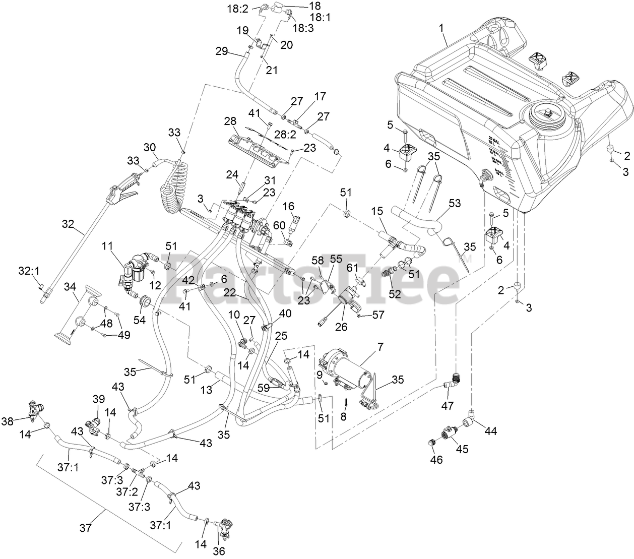 Exmark ZSL3620 - Exmark Z-Spray LTS Stand-on Sprayer, 3.8 GPM Pump (SN ...