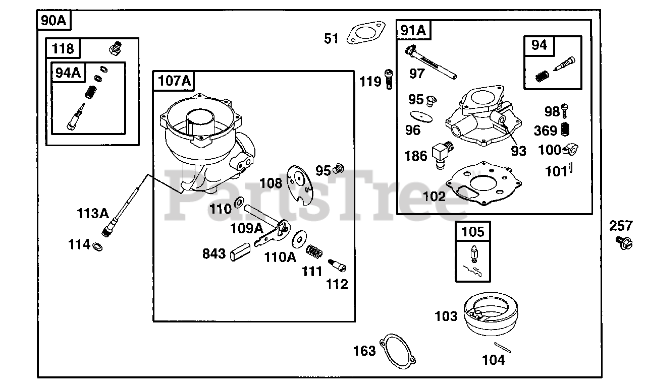 Briggs & Stratton 254427-0507-01 - Briggs & Stratton Horizontal Engine ...