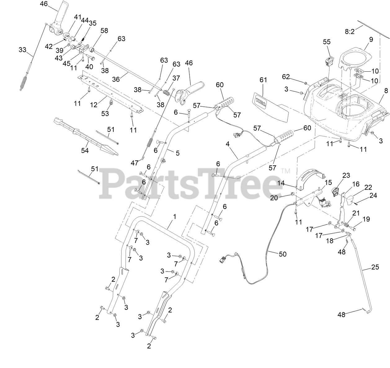 Toro 38830 (1030 OHAE) - Toro 30" Power Max Heavy-Duty Snow Thrower (SN ...