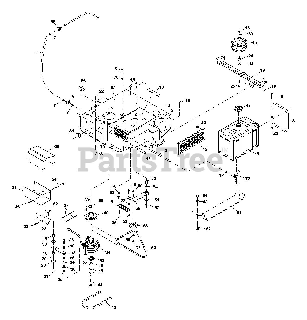 Exmark TR23KC - Exmark Turf Ranger Front Mount Mower, 23hp Kohler (SN ...