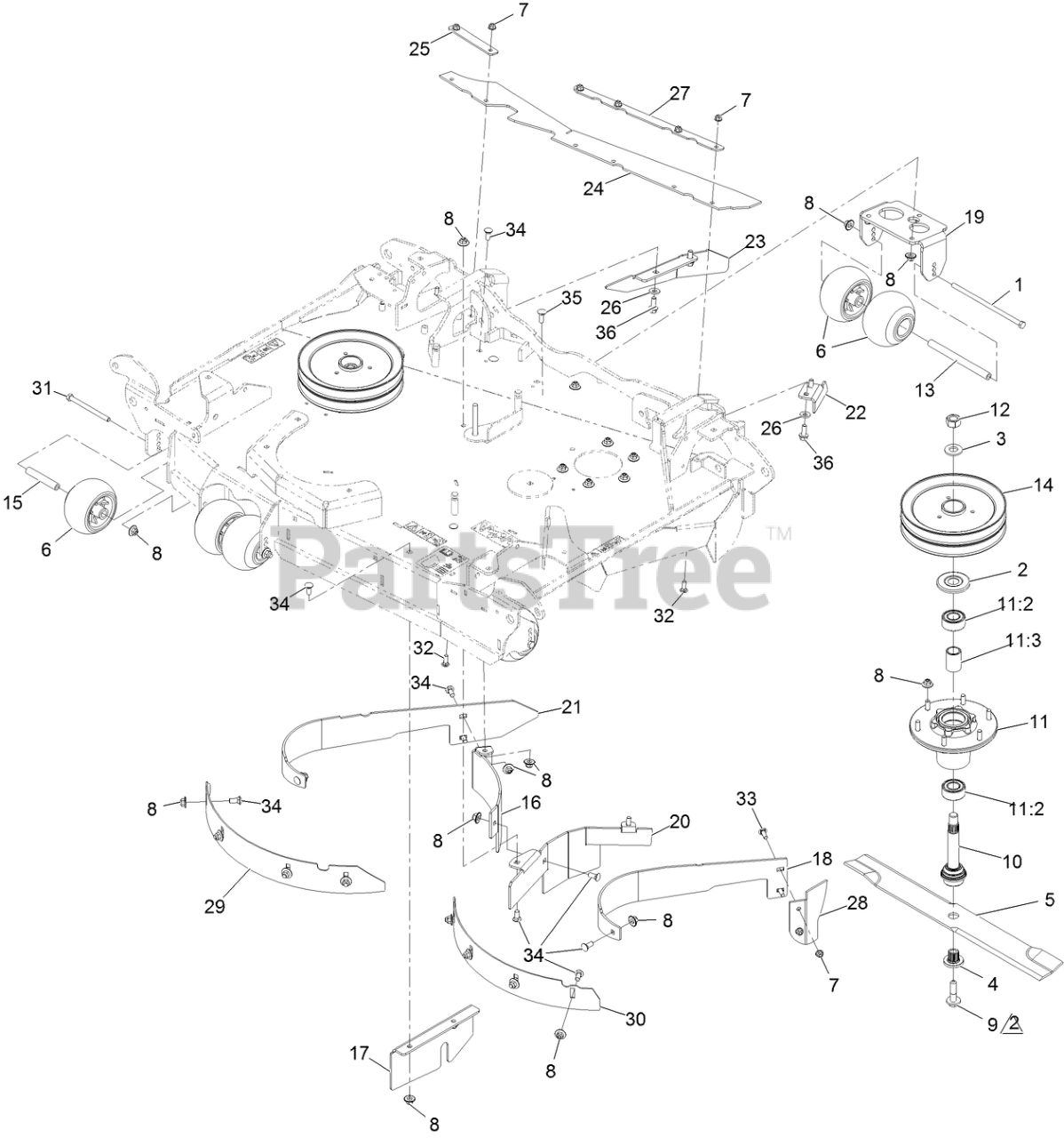 Exmark LZS88CDYM96RW0 - Exmark 96" Lazer Z Diesel Zero-Turn Mower ...