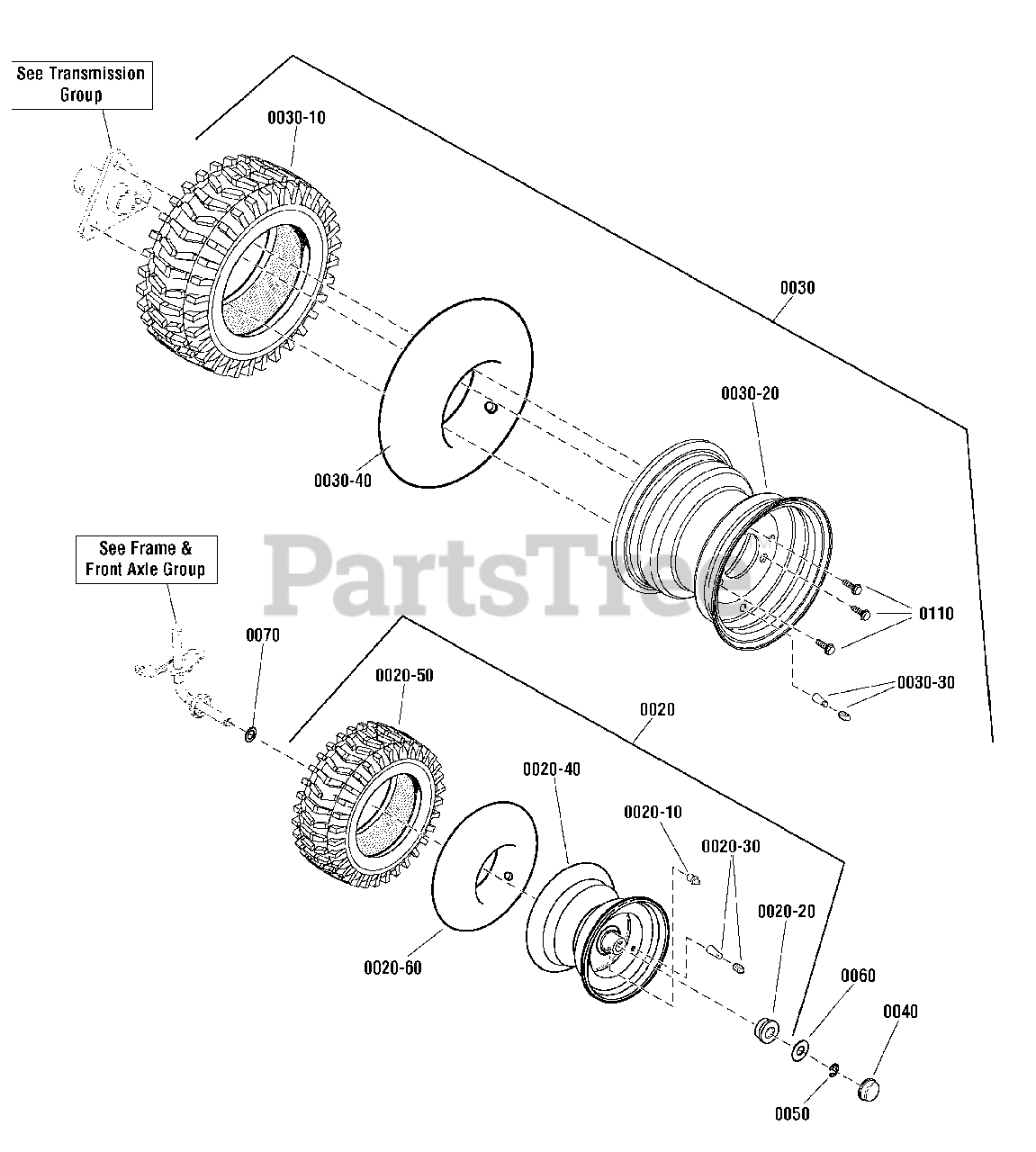 Bad Boy 2690912 - Bad Boy 46" Lawn Tractor, 24hp (2010) Wheel & Tire ...
