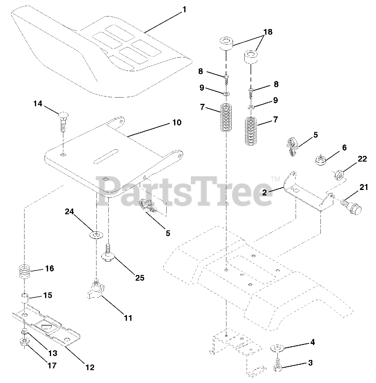 Husqvarna YTH 150 (954140007) - Husqvarna Yard Tractor (1999-03) Seat ...
