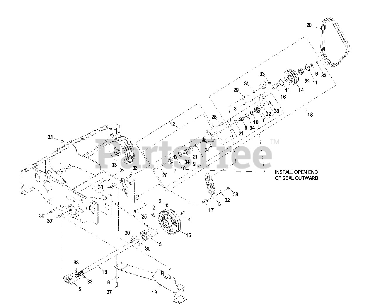 Exmark FR27KC - Exmark Front Runner Front Mount Mower, 27HP Kohler (SN ...