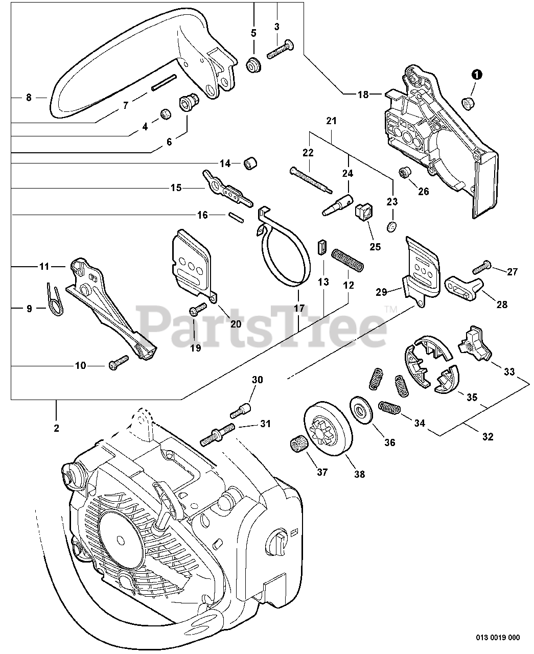 Echo CS-271T - Echo Chainsaw Parts (SN: C26411001001 - C26411999999 ...