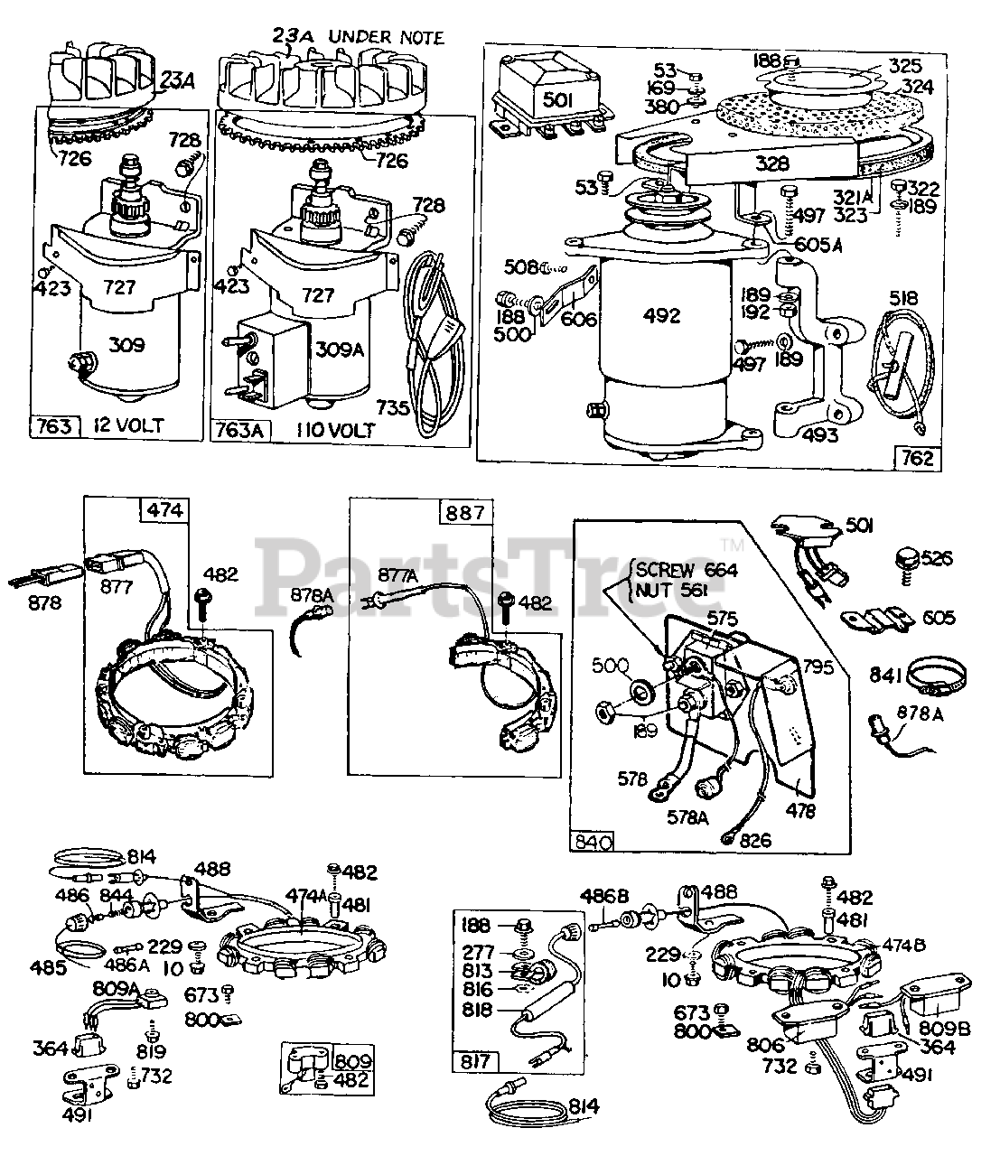 Briggs & Stratton 170701-0122-XX - Briggs & Stratton Vertical Engine ...