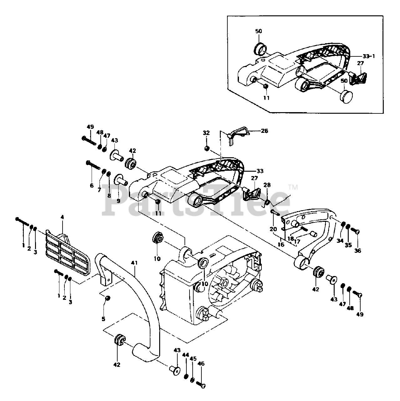 Tanaka ECS-300 - Tanaka Chainsaw Handle Parts Lookup with Diagrams ...