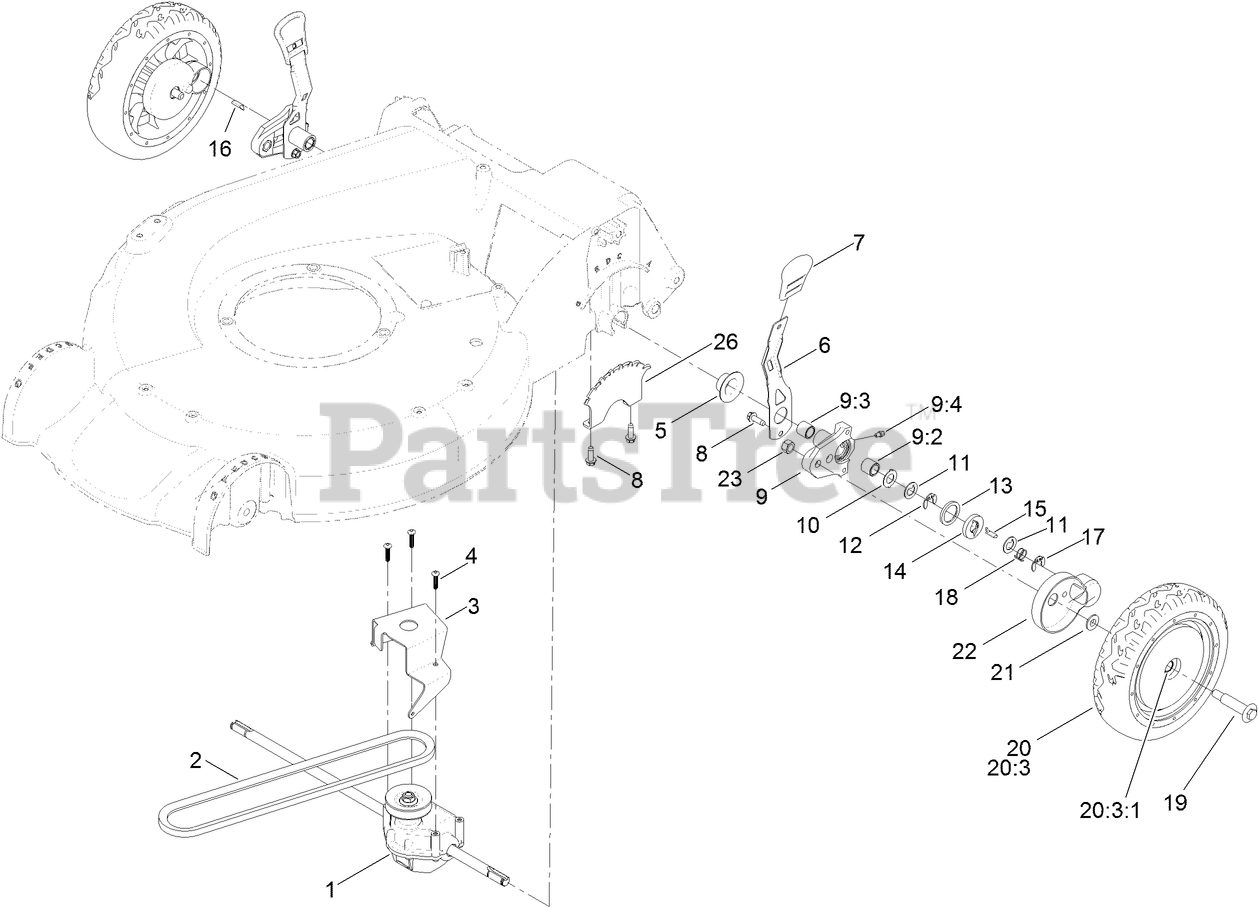 Toro 20384 - Toro Super Recycler Walk-Behind Mower (SN: 315000001 ...