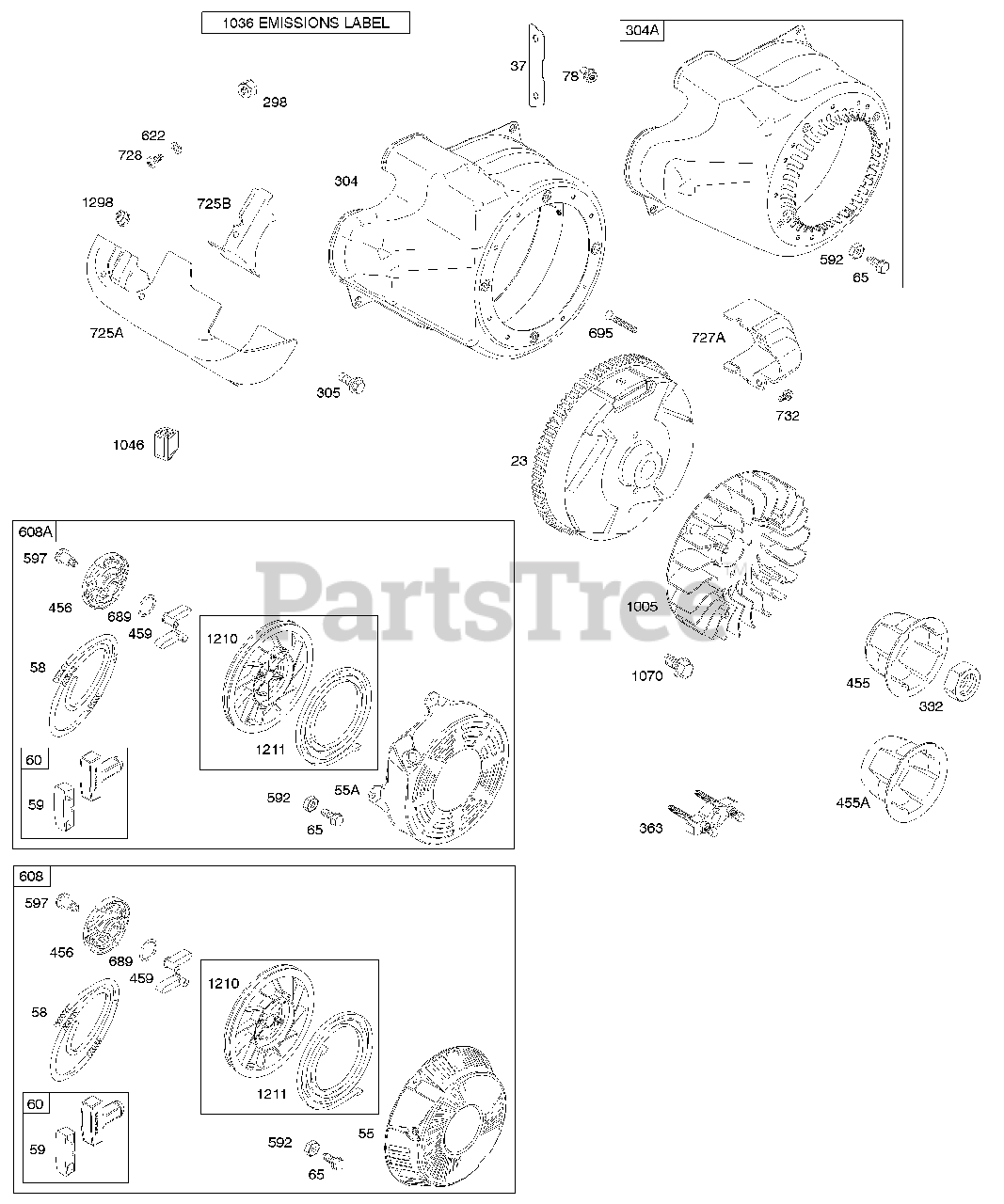 Briggs & Stratton 204412-0156-E2 - Briggs & Stratton Horizontal Engine ...
