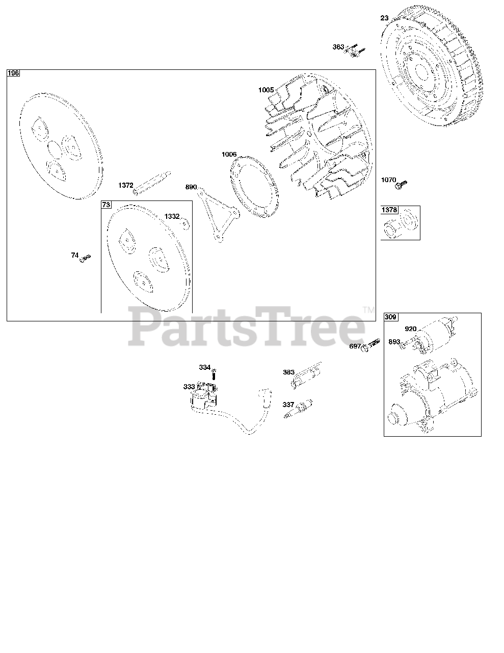 Briggs & Stratton 61E377-0051-J1 - Briggs & Stratton Horizontal Engine ...
