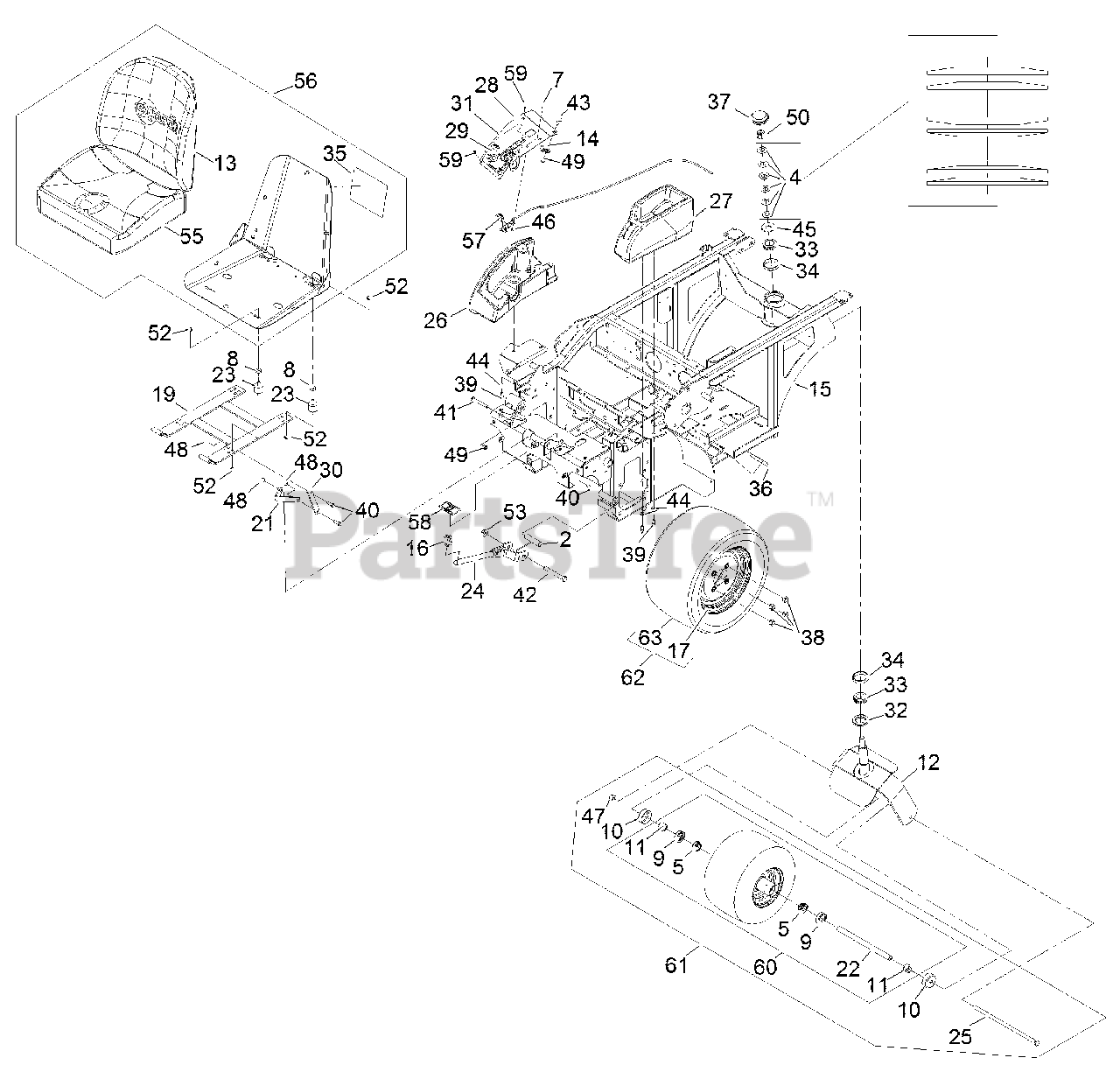 Exmark NV730EKC - Exmark Navigator Front Mount Mower, Kohler ECV730 EFI ...